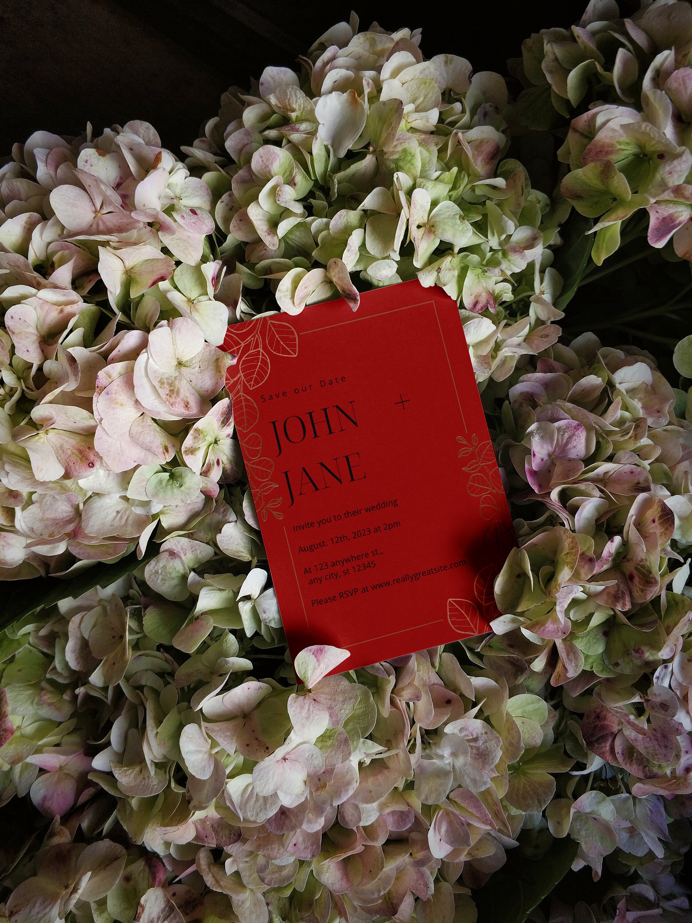 Red Invitation Card for Party Editable Digital Invitation - Etsy