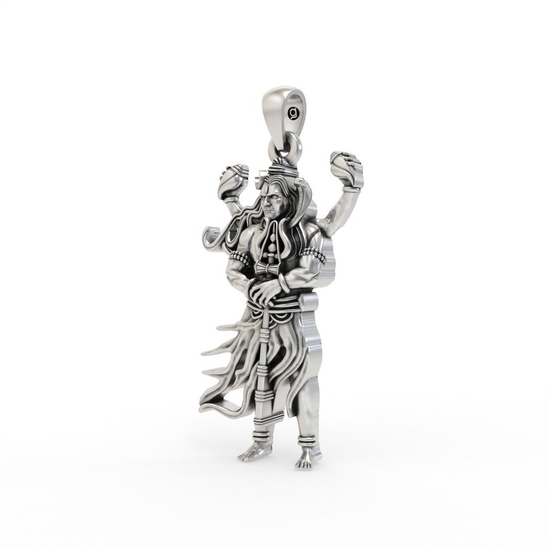 925 Sterling Silver Shiv Pendant Hindu God Necklace Mahadev spiritual ...