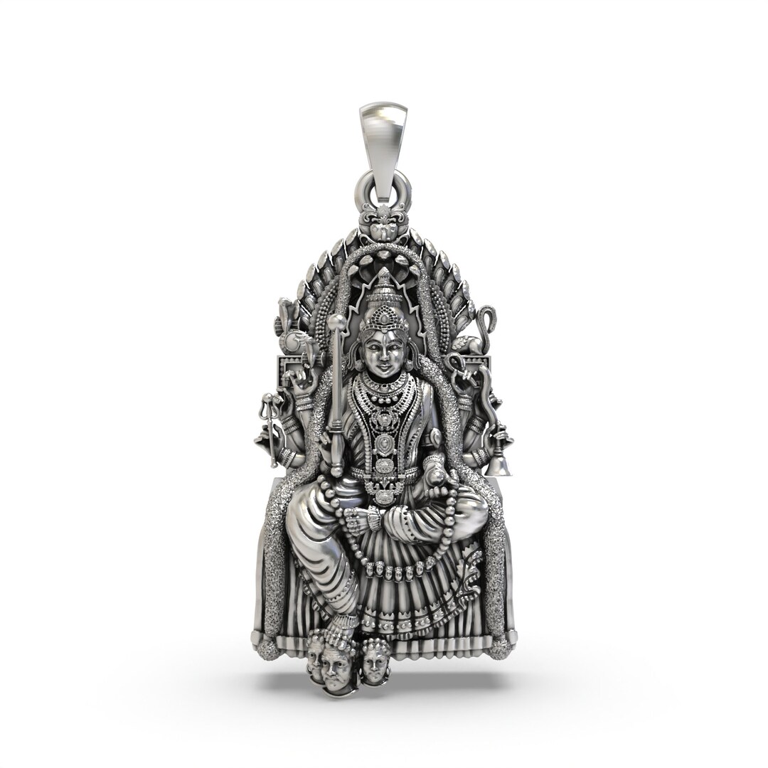 925 Sterling Silver Samayapuram Mariamman Locket Hindu Goddess Pendant ...
