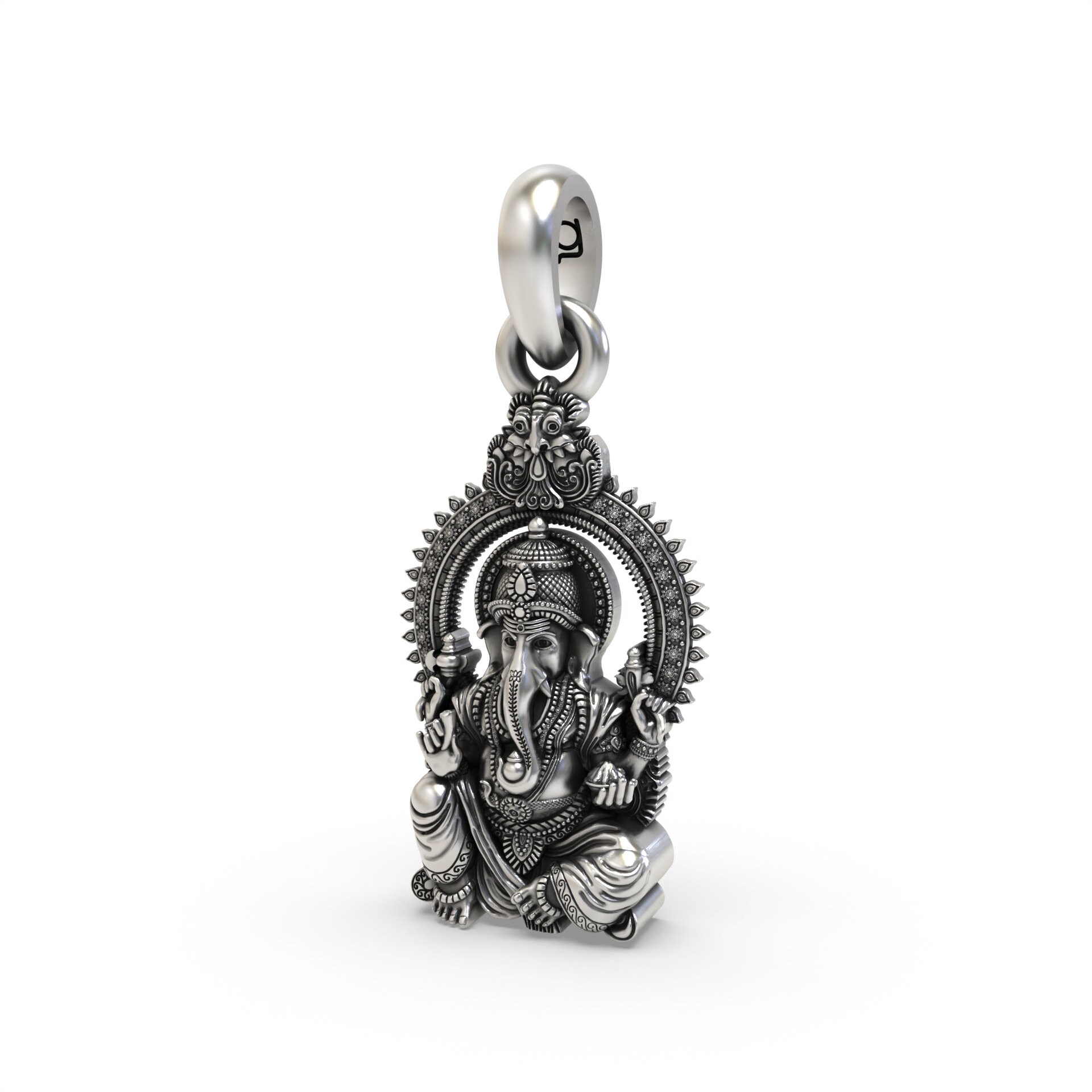 925 Silver Ganpati Pendant - Etsy
