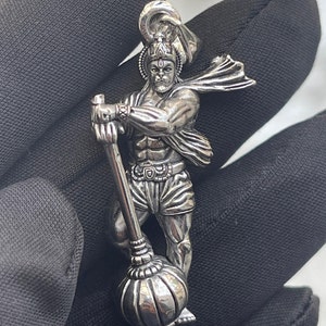 925 Sterling Silver Hanumanji Pendant - Hindu Deity Necklace ...