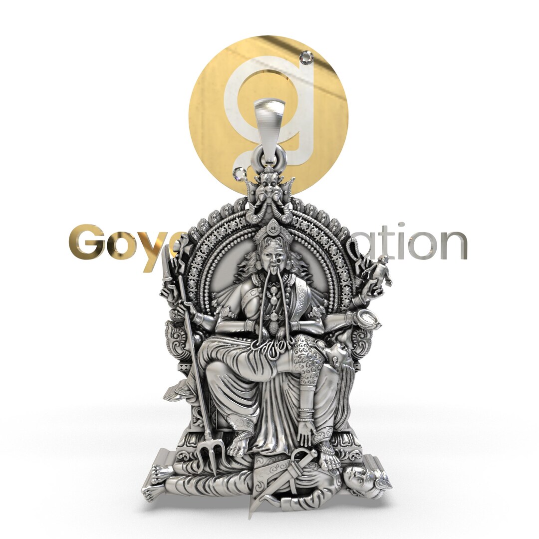 Periyachi Amman Silver Pendant | Protective Goddess Necklace | Hindu ...