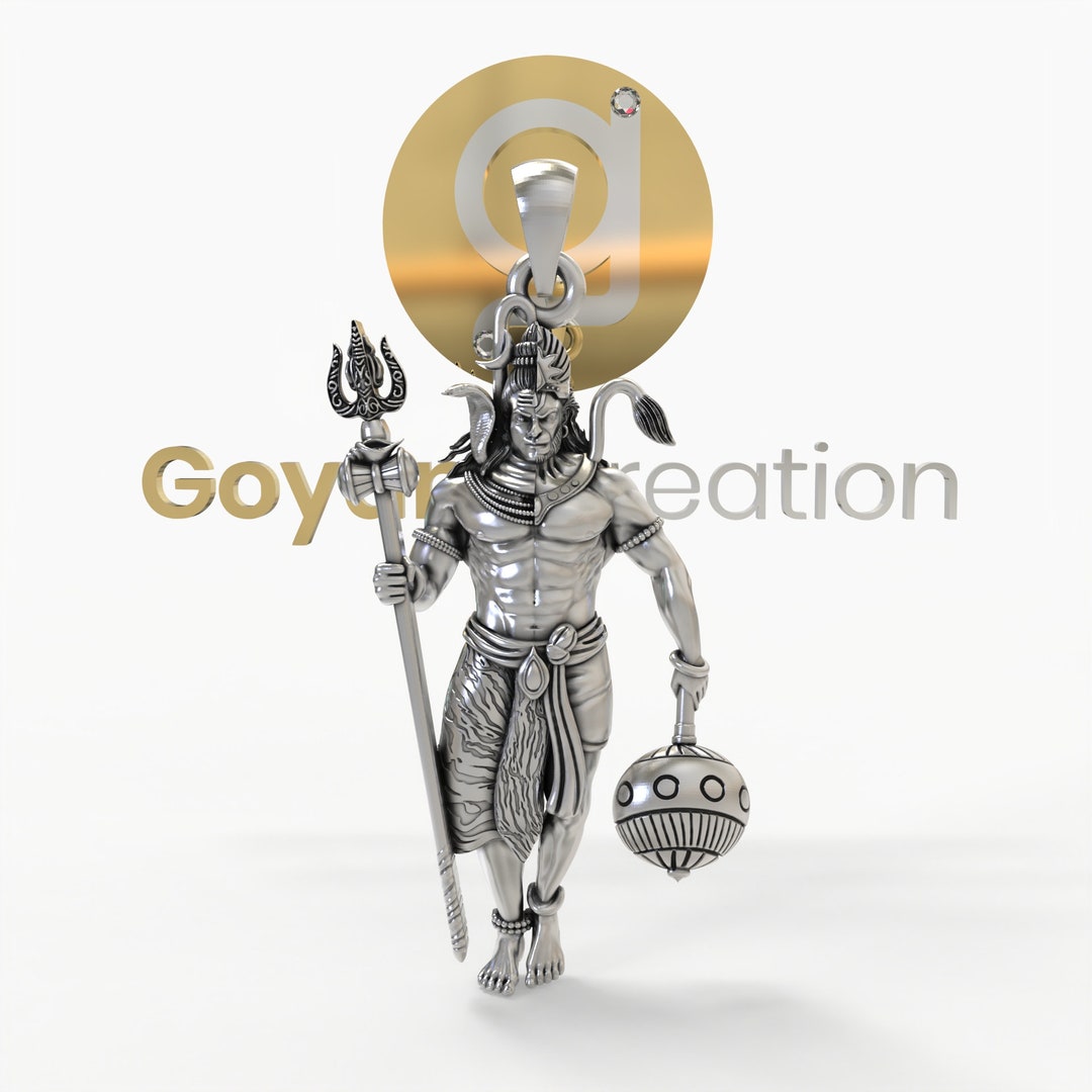 18K Gold Filled Rudra Hanuman Pendant: 925 Silver Spiritual Talisman - Etsy