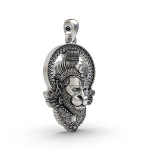 Hanumanji Face Pendant 18K Gold Filled | Bajrangbali Amulet | Strength ...