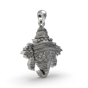 Vishnu Shankh Panchajanya Pendant 925 Sterling Silver Sacred Conch ...
