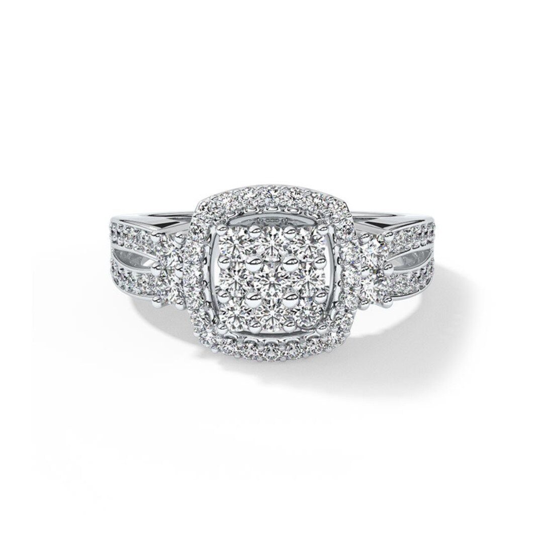 Sovereign Diamond Ring | Sterling Silver Band With Dazzling Gemstones ...