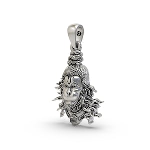 925 Sterling Silver Hanumanji Face Pendant Spiritual Hindu Jewelry ...