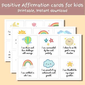 Positive Affirmation Cards Printables Self Love Card Decks Law of ...