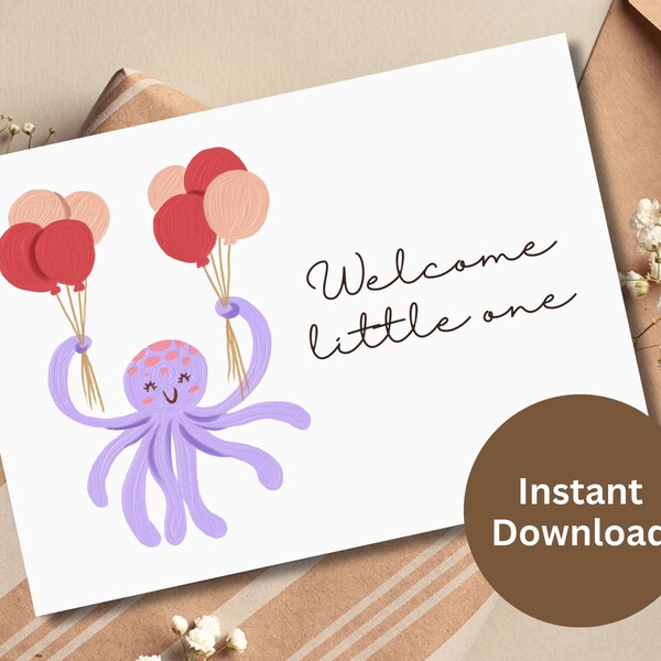 Welcome Little One Printable - Etsy