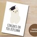 Congratulations Graduation Printable Pun Card Cute Llama Graduation ...