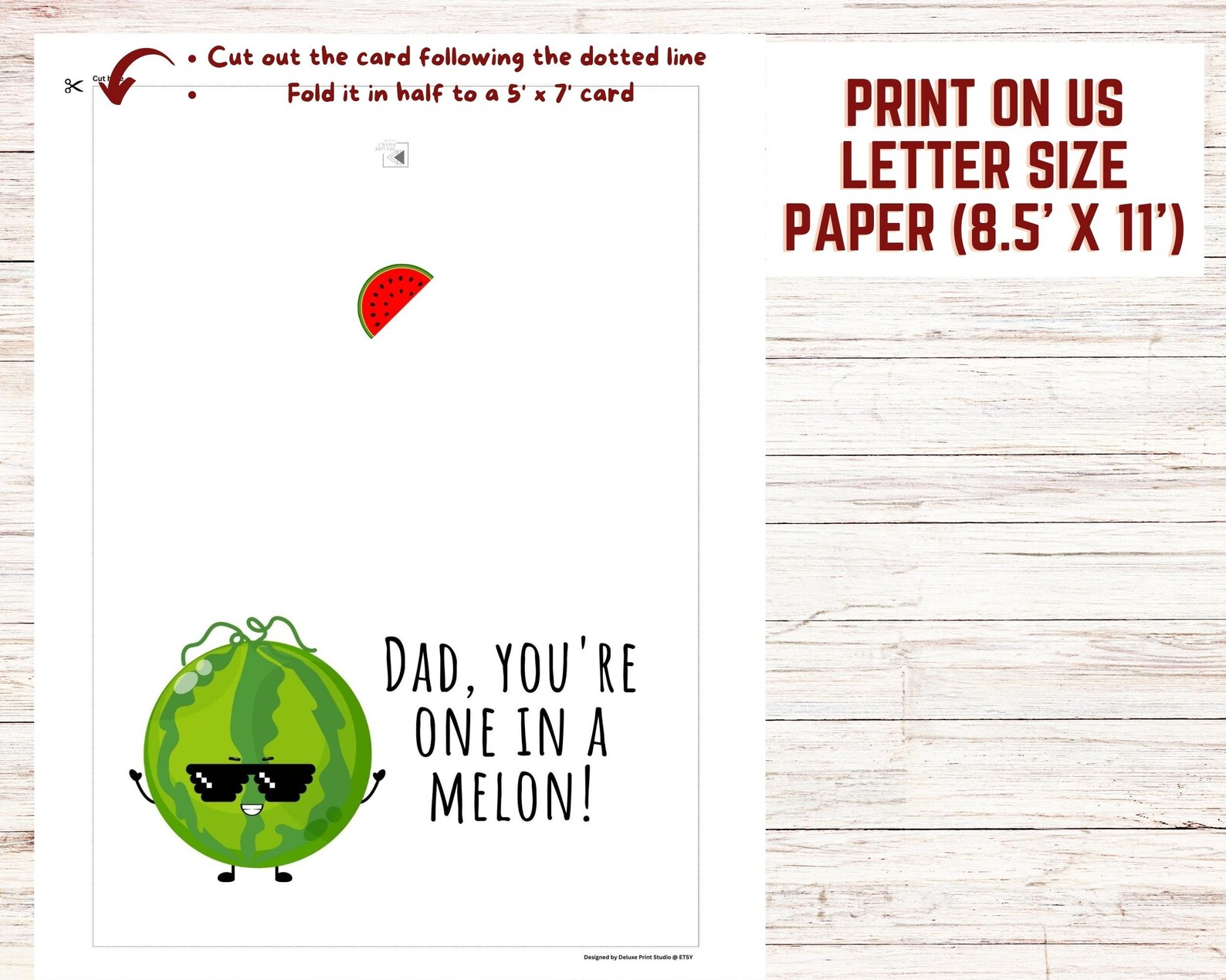 Funny Father's Day Pun Card Printable Dad Gift Dad's Birthday Greeting ...