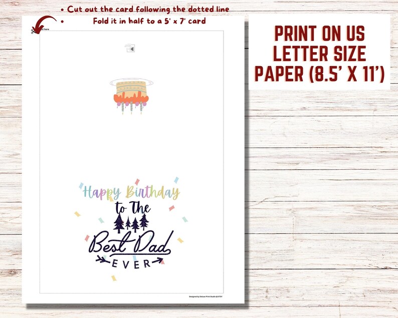 Happy Birthday Printable Card Birthday Card for Dad Birthday - Etsy