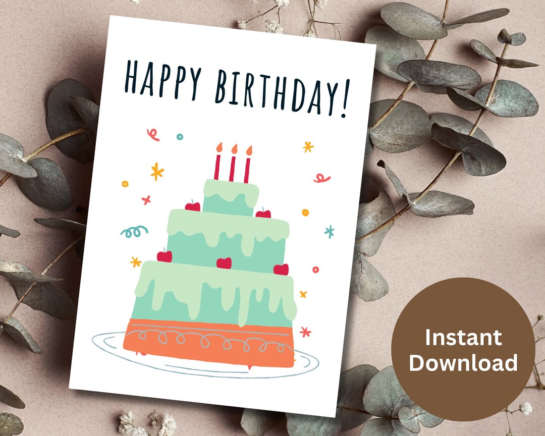 Happy Birthday Card Printable Birthday Wishes for Friends Birthday ...