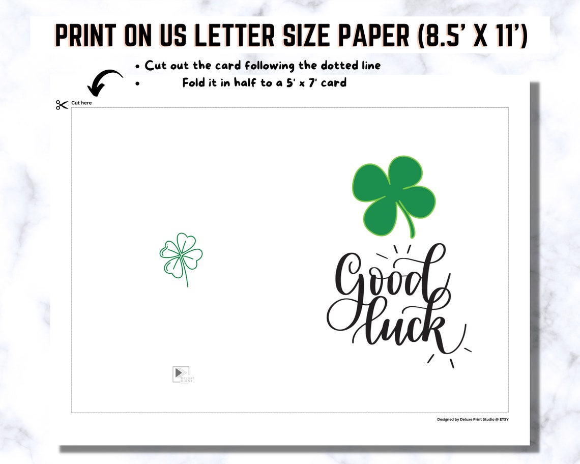 Good Luck Printable Card Encouragement Card Good Luck Gift Uplifting ...