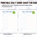Cute Frog Kids Daily Chore Chart Printable Schedule Daily ...