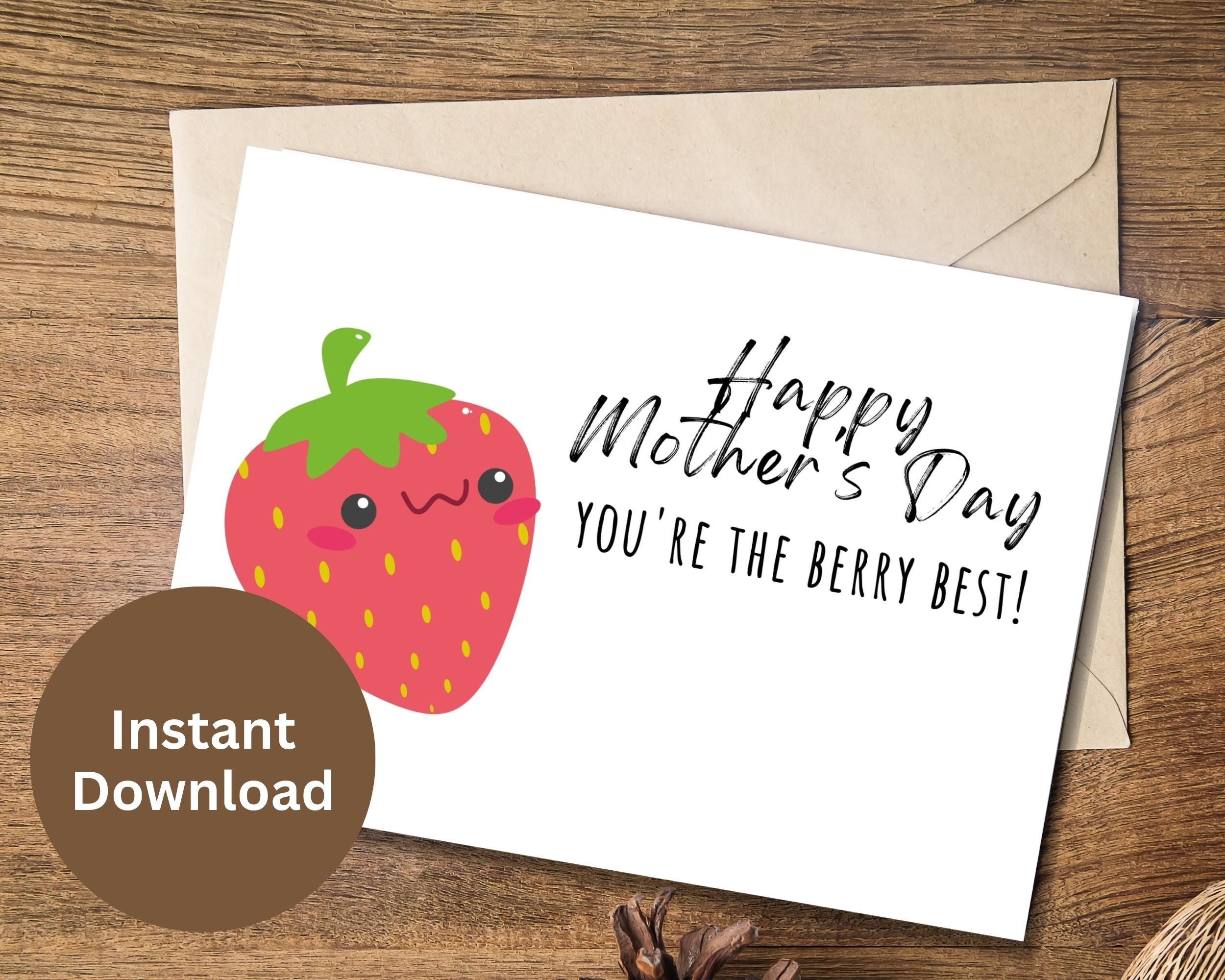 Mother's Day Pun Card Printable Funny Mom Gift Mom's Birthday Greeting ...