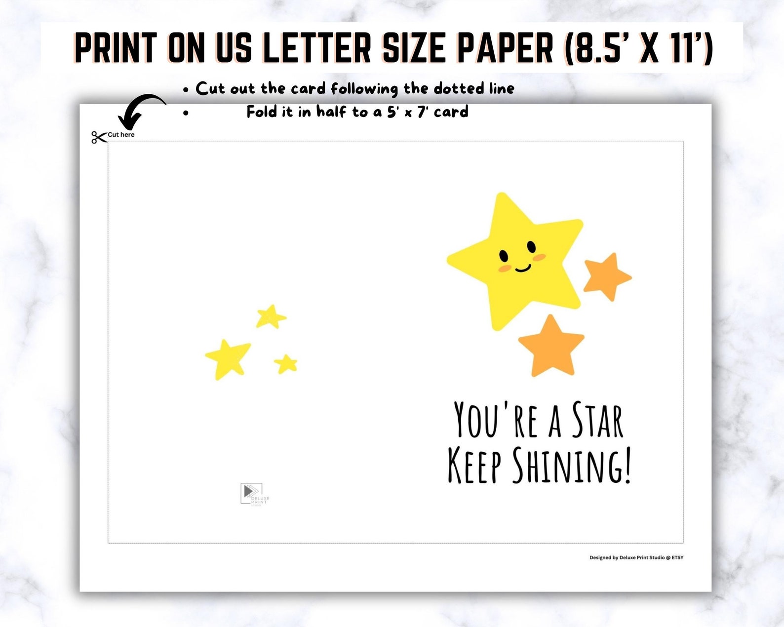 You're A Star Keep Shining Card Printable Student Encouragement Card ...