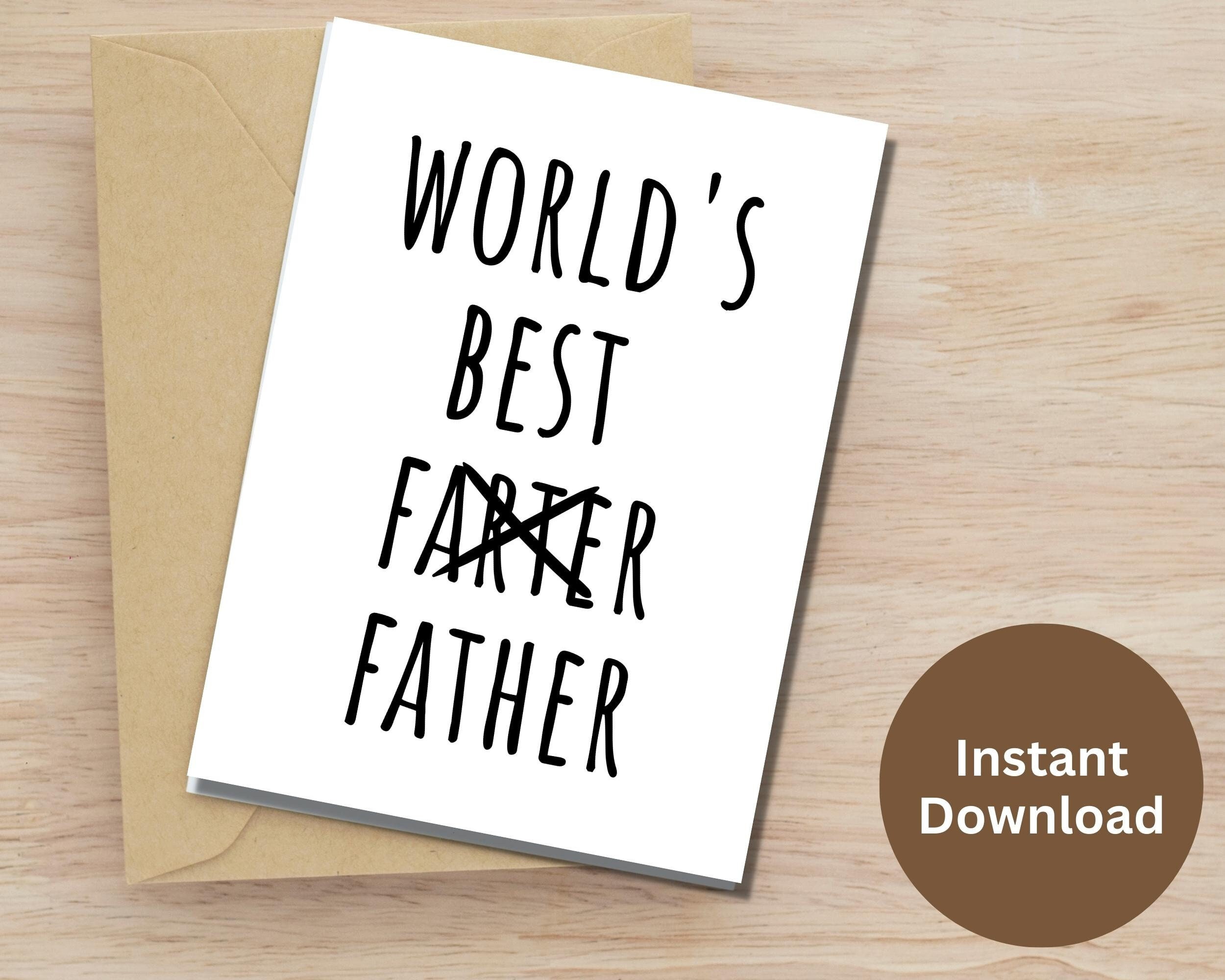 Funny Happy Father's Day Card Printable Farter Card Dad Gift Dad ...