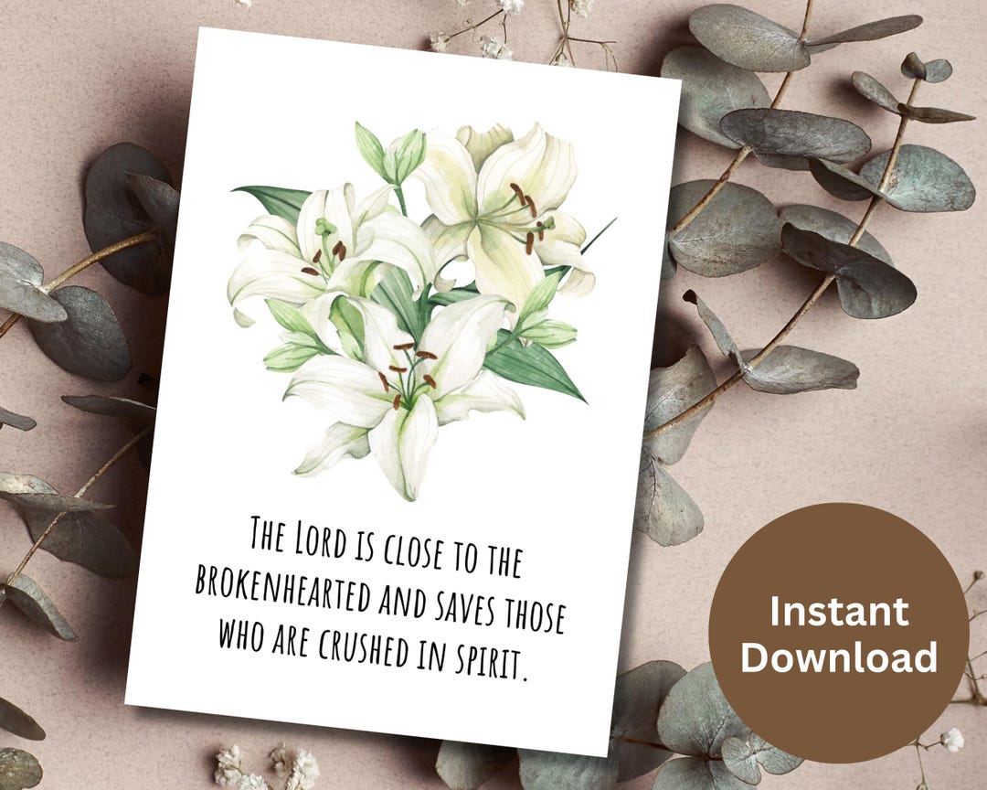 Condolences Card Printable Bible Verse Deepest Sympathy Printable ...