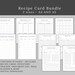 10 Pages Recipe Cards Printable Bundle Groceries List Invetories ...