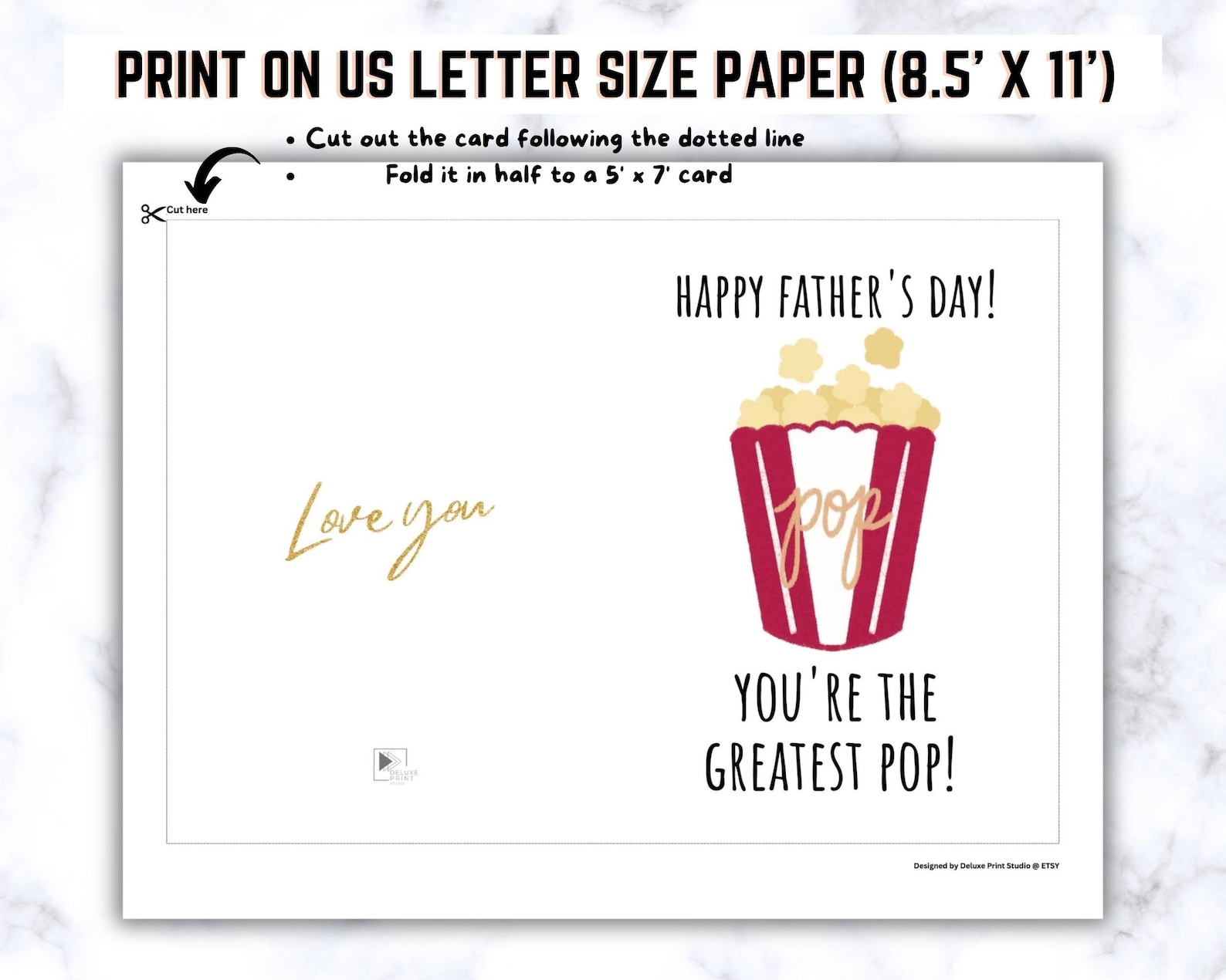 Funny Father's Day Pun Card Printable Dad Gift Dad Jokes Greeting Card ...