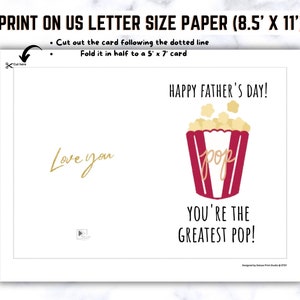 Funny Father's Day Pun Card Printable Dad Gift Dad Jokes Greeting Card ...