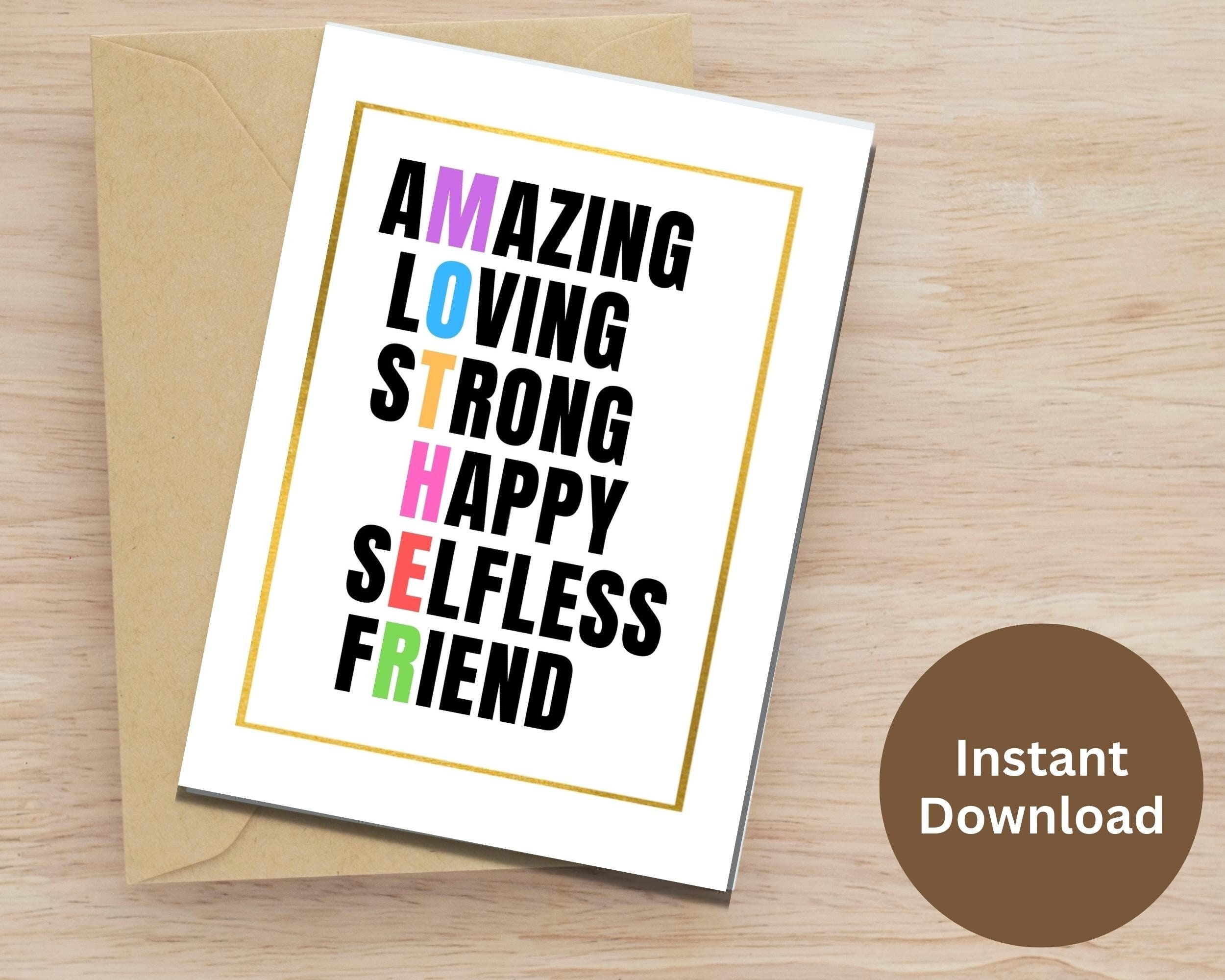 Mother's Day Card Printable Mom Gift Mom Birthday Card Best Mom Ever ...