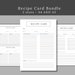 10 Pages Recipe Cards Printable Bundle Groceries List Invetories ...
