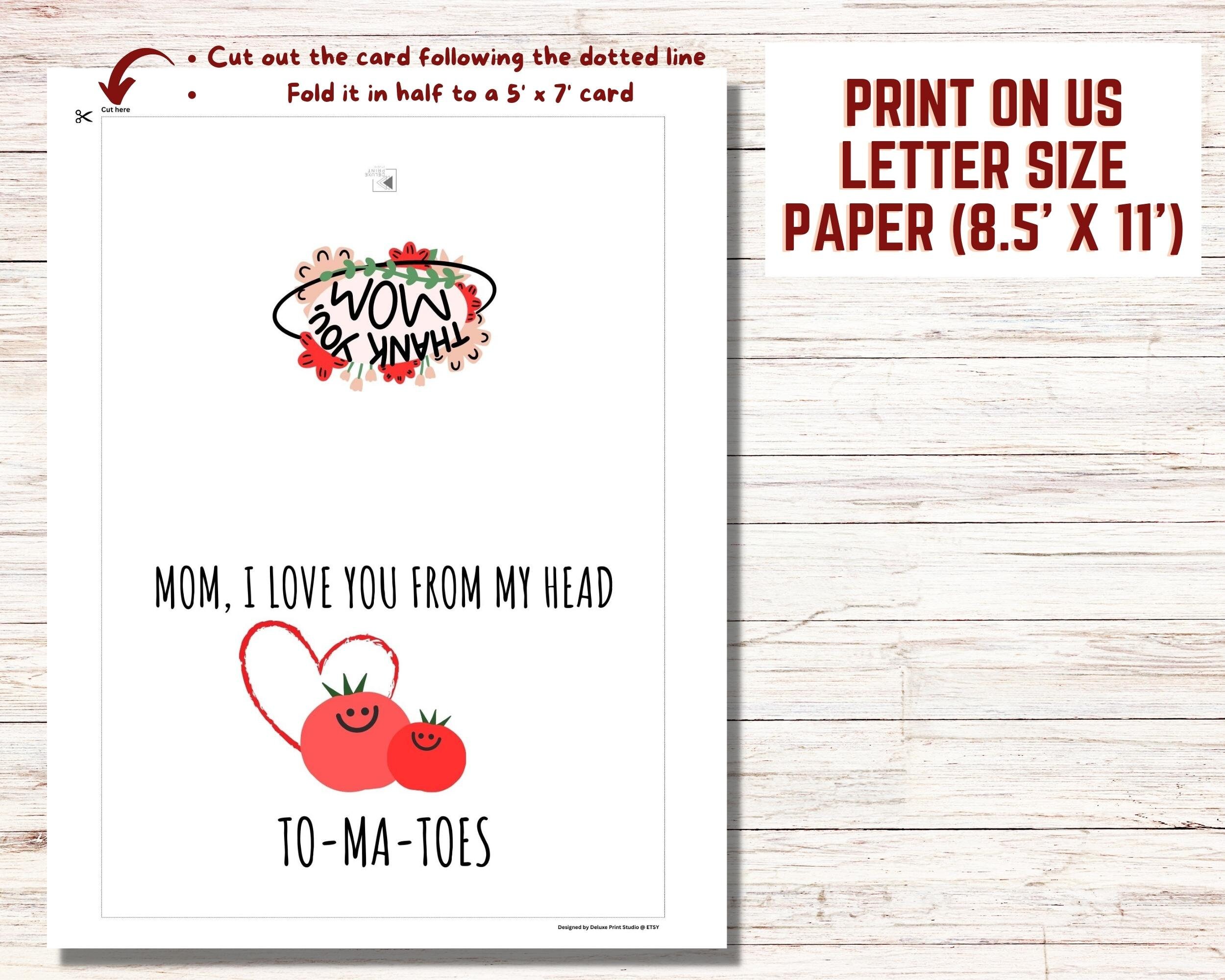 Mother's Day Card Printable Mom Birthday Gift Amazing Mom Card Punny ...