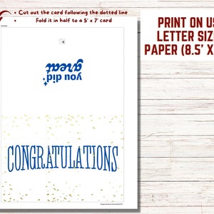 Congratulations Card Printable Graduation Gift Congrats Card High ...