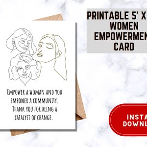 International Women's Day Printable Card 8th March Gift Gender Equality ...