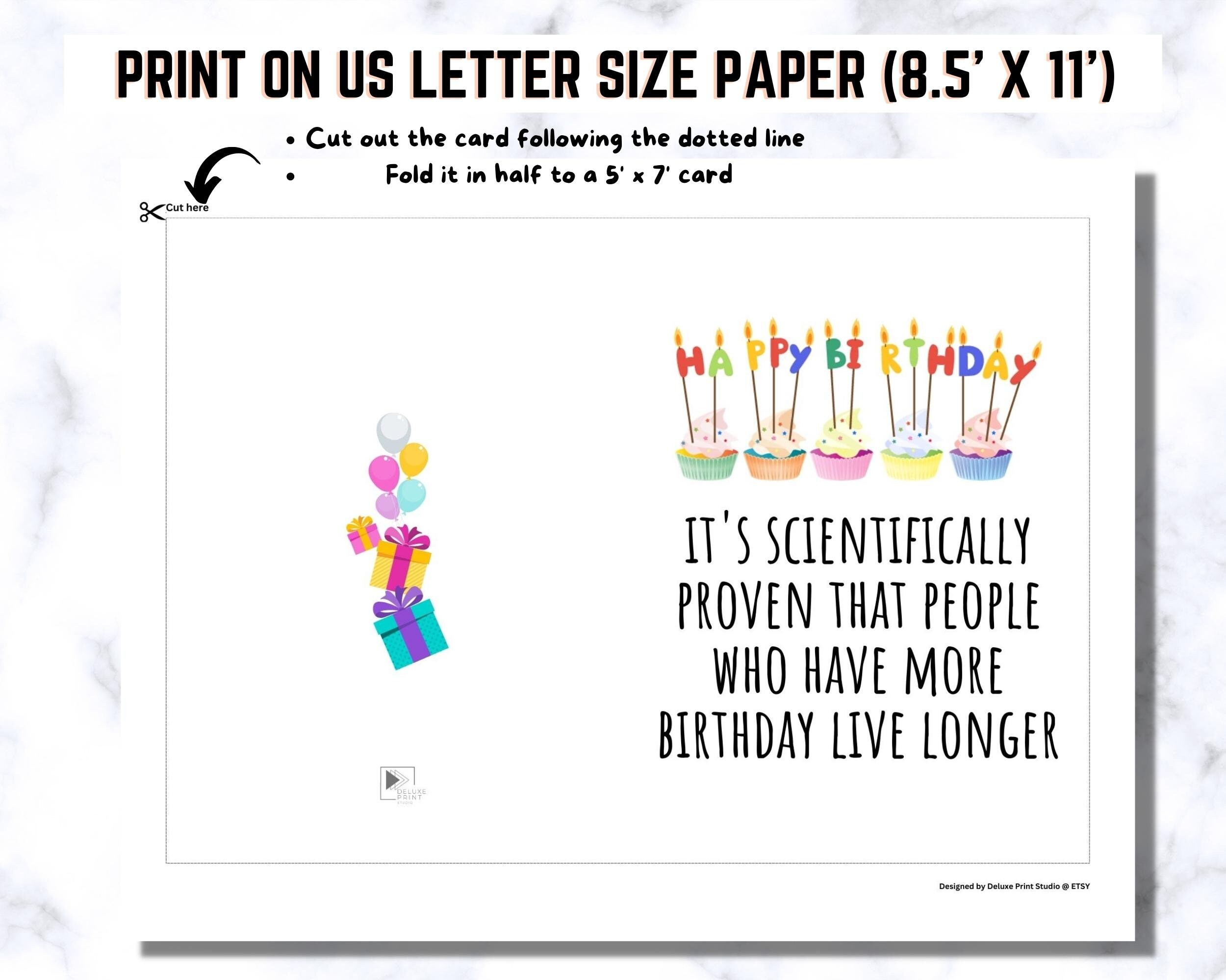 Funny Birthday Printable Card Happy Birthday Gift Dad Birthday Gift Mom ...