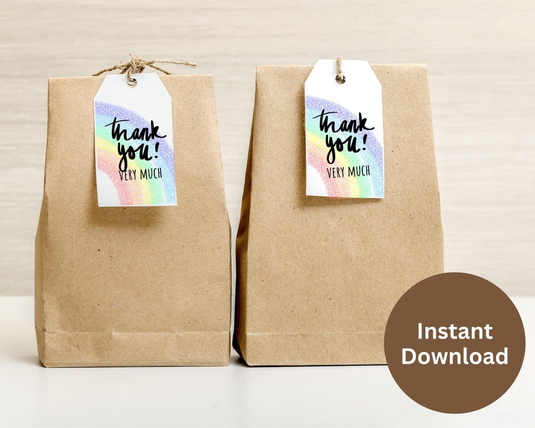 Thank You Gift Tags Printable Thank You Template Appreciation Card ...