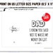 Printable Funny Dad Card Father's Day Gift Happy Father's Day Card Dad ...