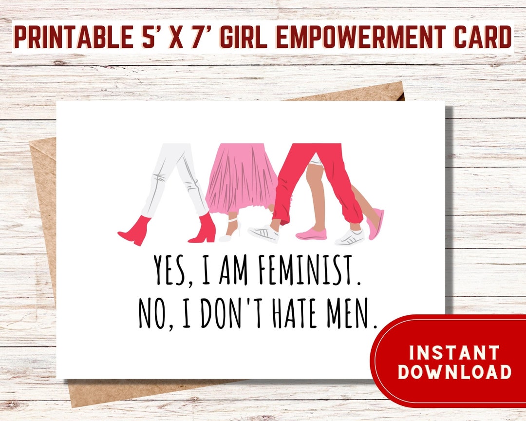 Feminist Card Printable Gender Equality Gift Girl Power Card - Etsy