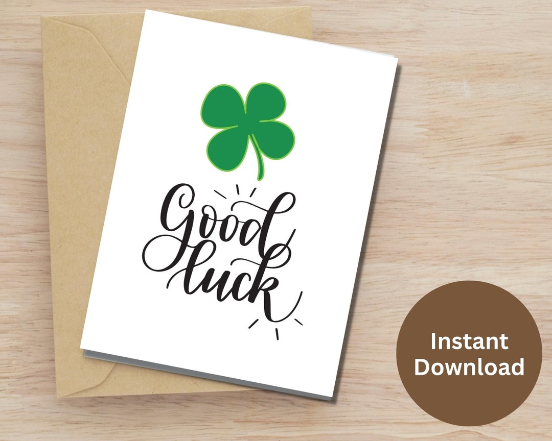Good Luck Printable Card Encouragement Card Good Luck Gift Uplifting ...