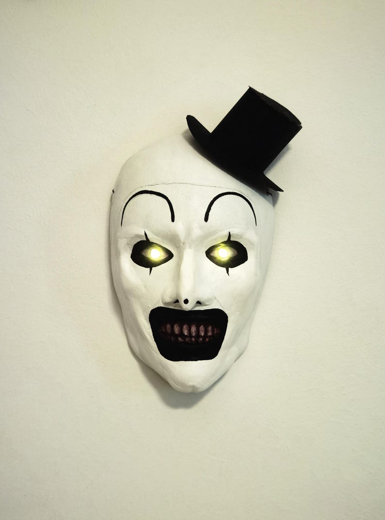 Handmade Art the Clown Plaster Decorative Mask With Light Eyes ...