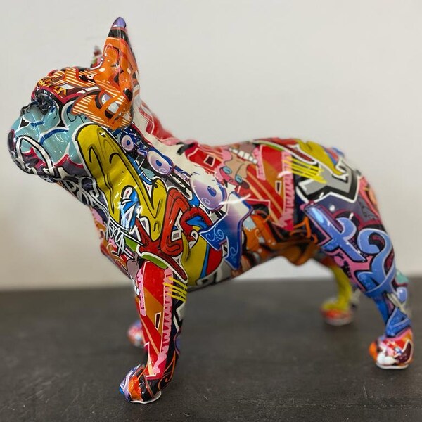 Graffiti Statue English Bulldog - Etsy