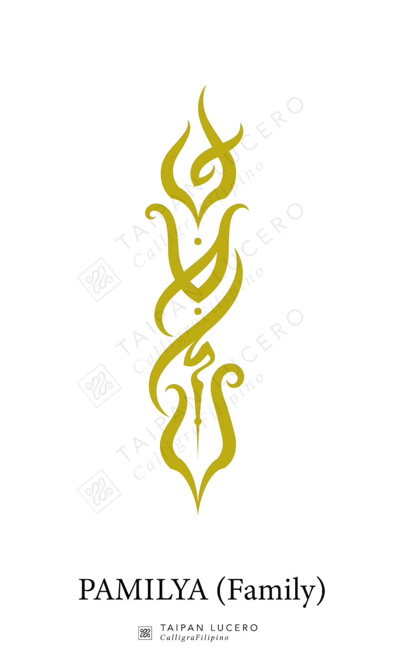 17 Digital Calligrafilipino Designs About Family + Bonus Pinoy and ...