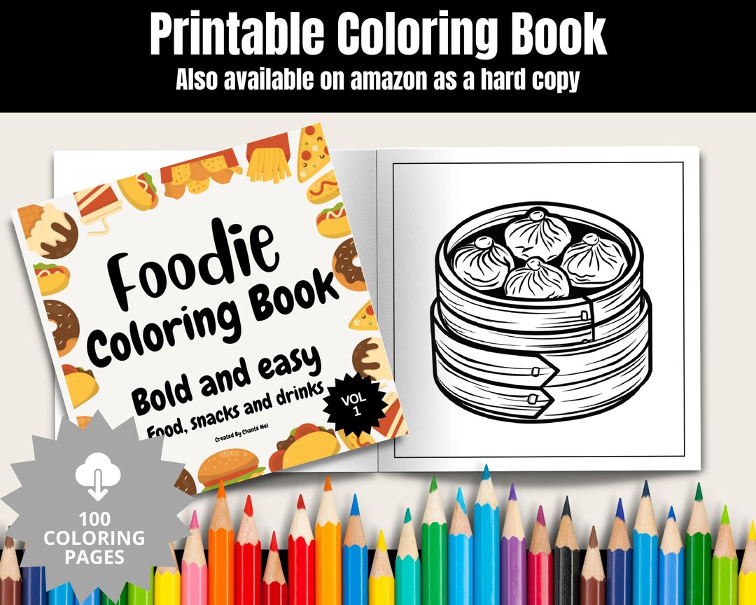 Foodie Vol 1 Adult Coloring Pages Food,food Coloring Pages,printable ...