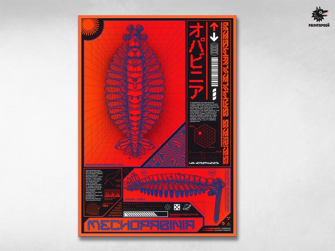 Mechopabinia Print, Room Wall Art, Robot, Mechanical, Cyberpunk ...