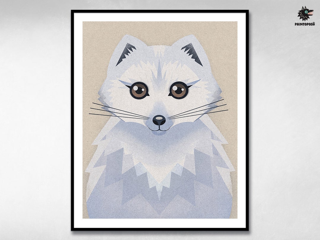 Arctic Fox Print, Kids Room Wall Art, Nursery Print for Children, Kids ...