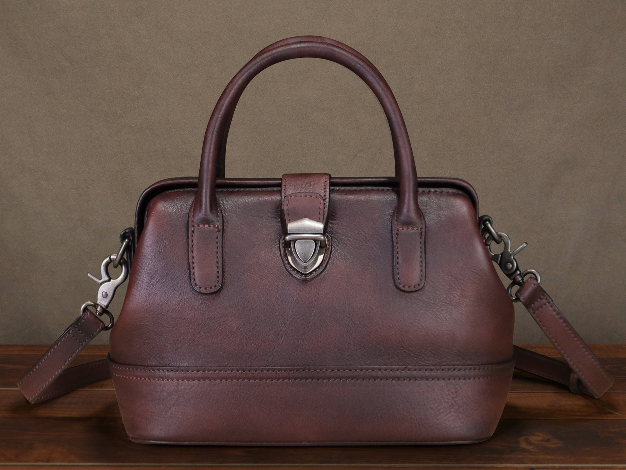 Genuine Leather Satchel Bags for Women Crossbody Handmade Retro Top ...