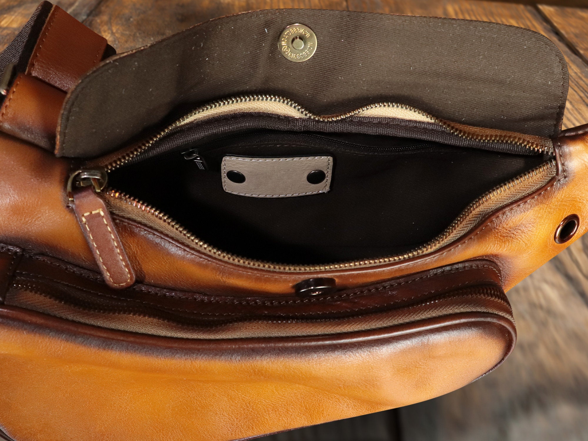 Genuine Leather Sling Bag Vintage Handmade Crossbody Casual Daypack ...