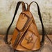 Genuine Leather Sling Bag Vintage Handmade Crossbody Casual Daypack ...