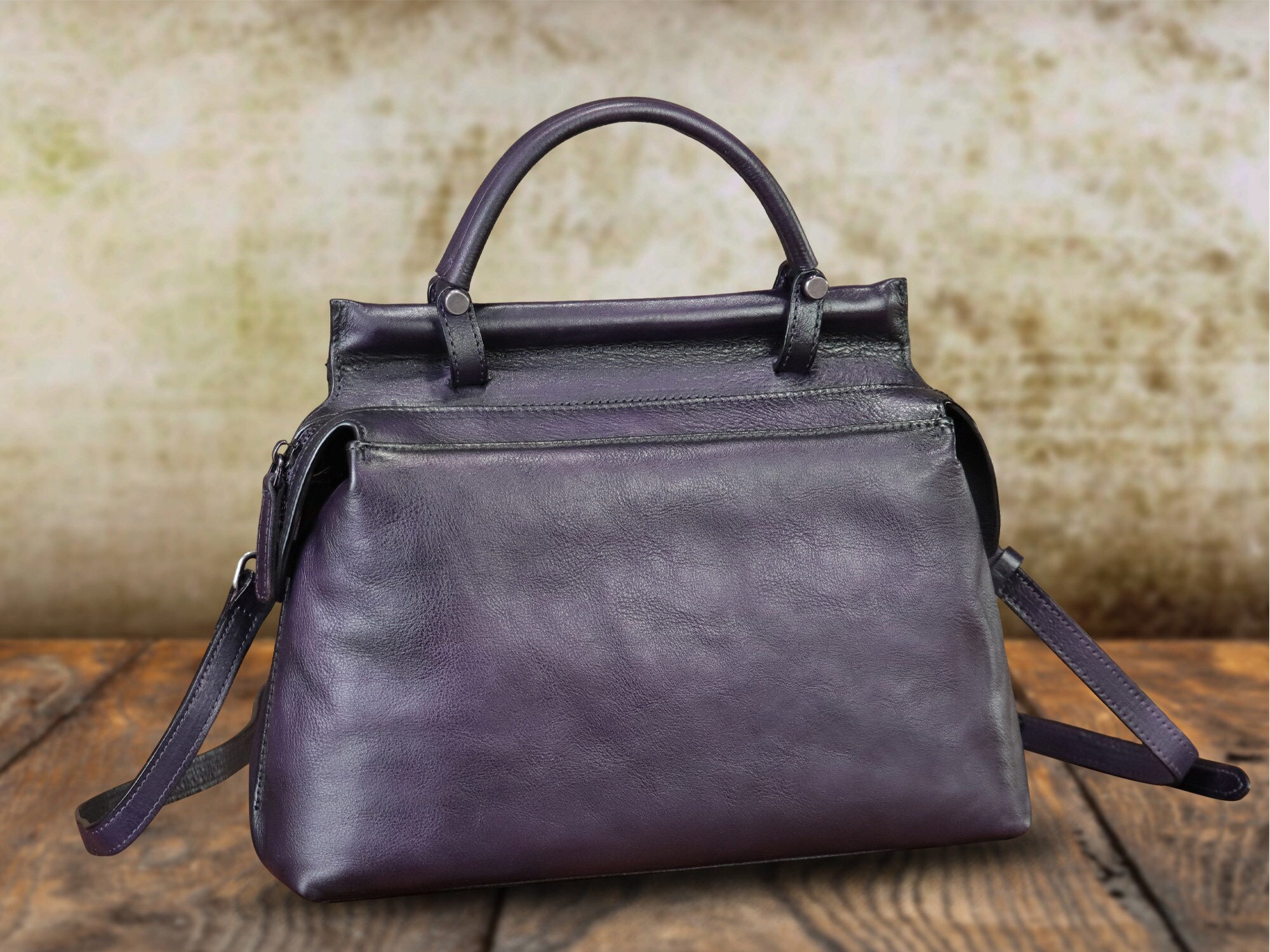 Genuine Leather Satchel for Women Leather Handbag Top Handle Bags ...