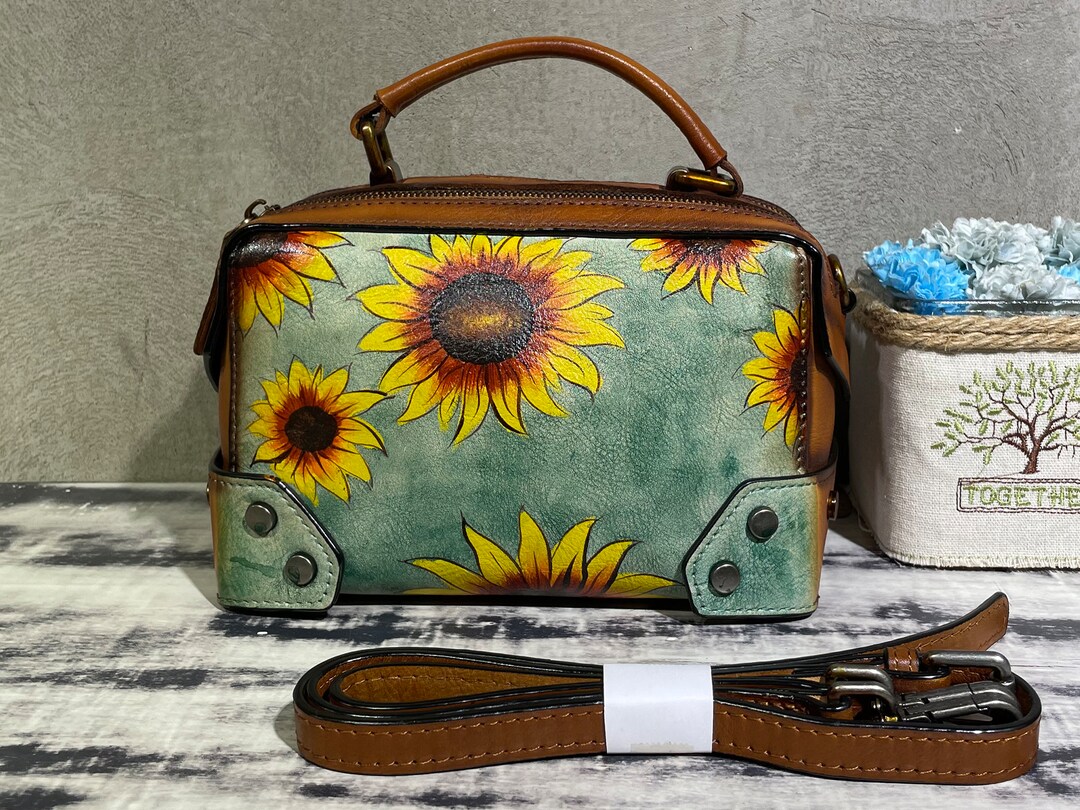 Genuine Leather Satchel for Women Handbag Handmade Purse Retro Hand ...