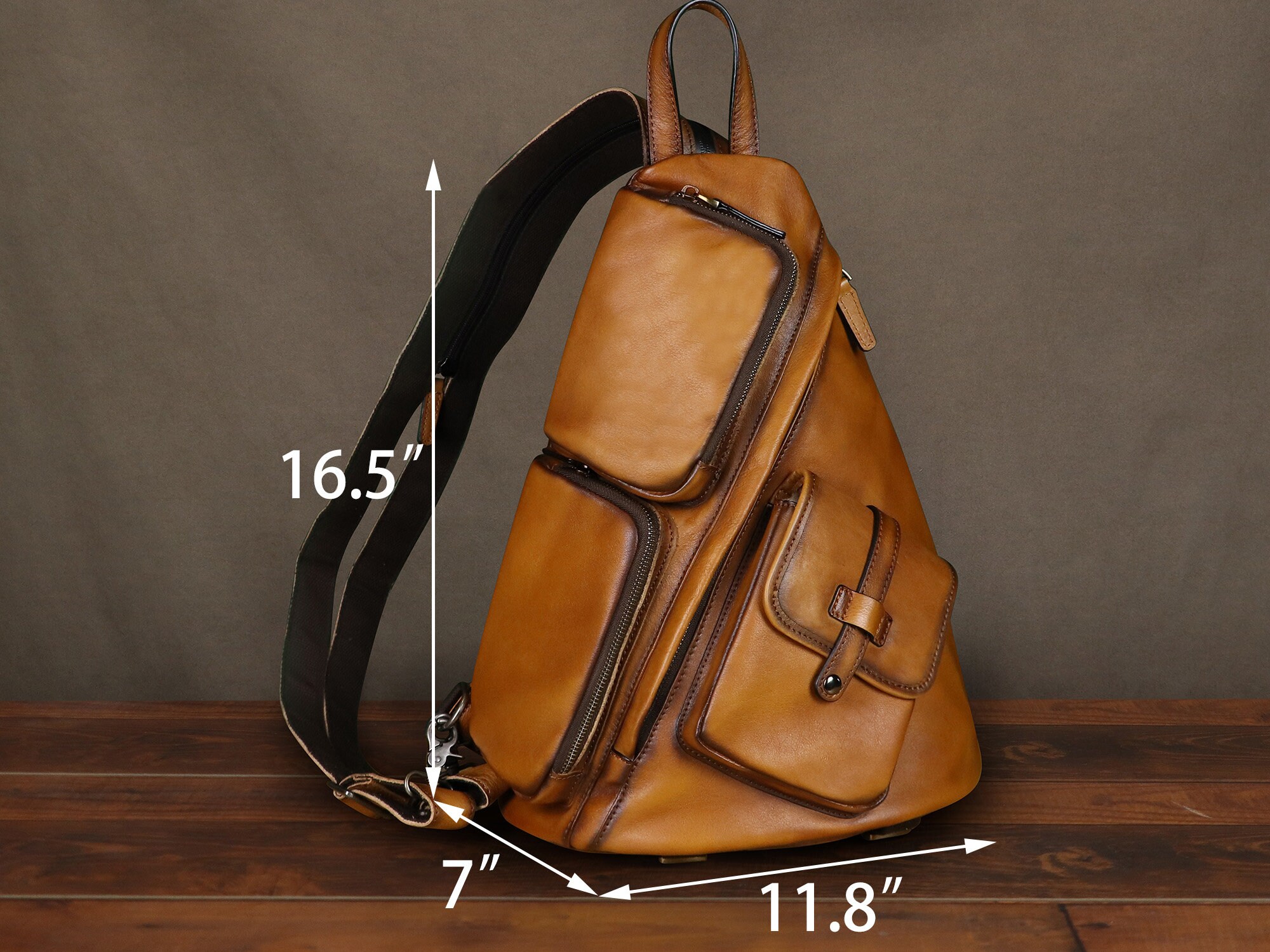 Genuine Leather Sling Bag Vintage Handmade Crossbody Casual - Etsy