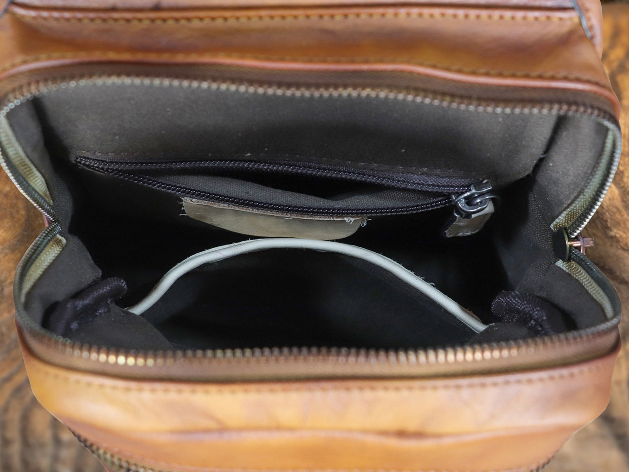 Genuine Leather Sling Bag Retro Style Handmade Crossbody Daypack Hiking ...