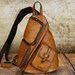 Genuine Leather Sling Bag Vintage Handmade Crossbody Casual Daypack ...